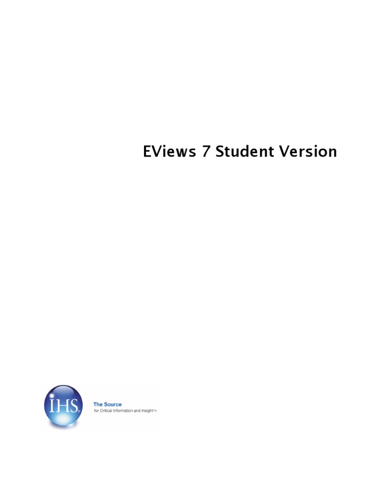 EViews 7 Student Version | PDF | Icon (Computing) | Computer File