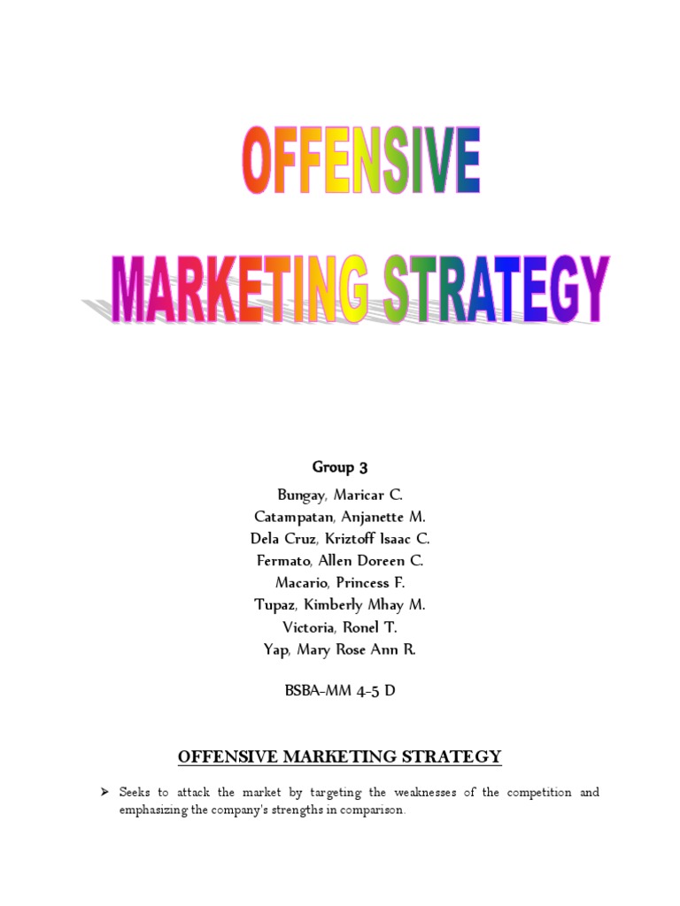 Offensive Marketing Strategy | PDF | Pepsi | Competition