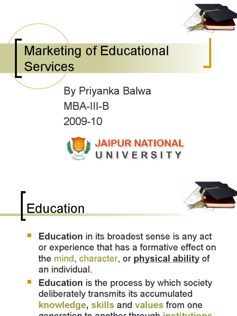Marketing of Educational Services | PDF | Sales | Marketing