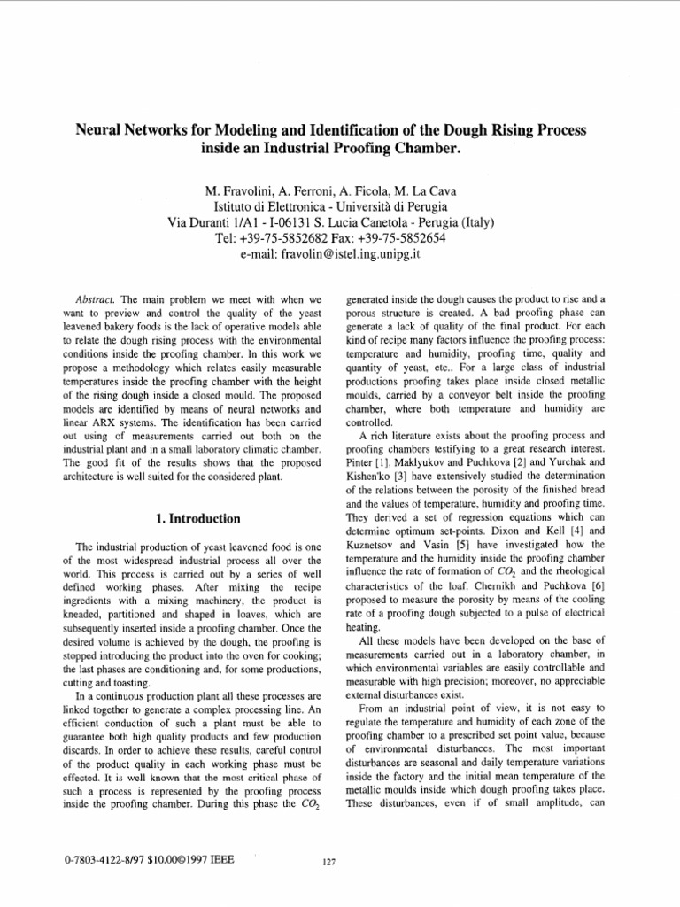 Modeling the Rising Process of Dough Inside an Industrial Proofing ...
