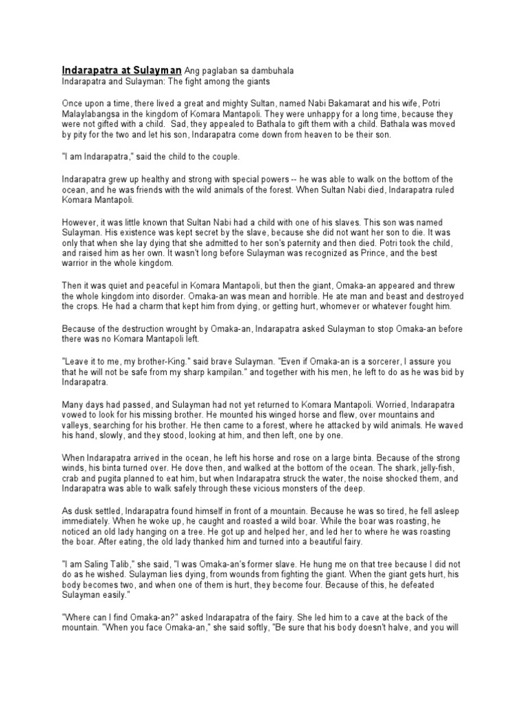 Filipino Epics | PDF