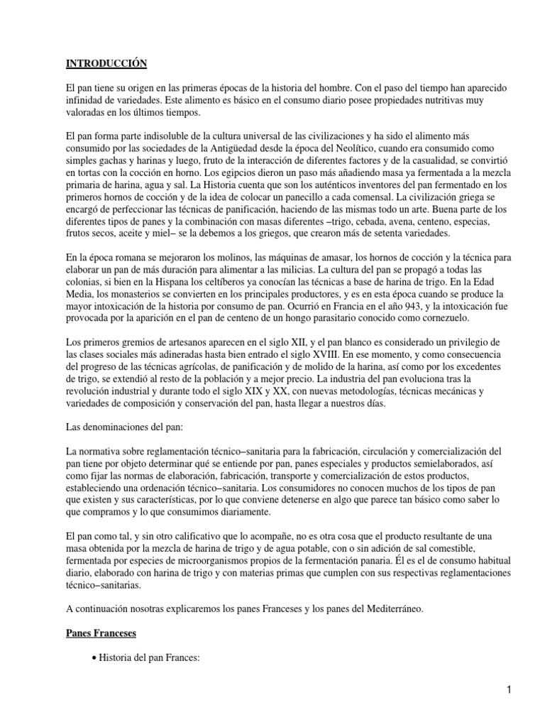 El Pan en Europa PDF | PDF | Panes | Trigo