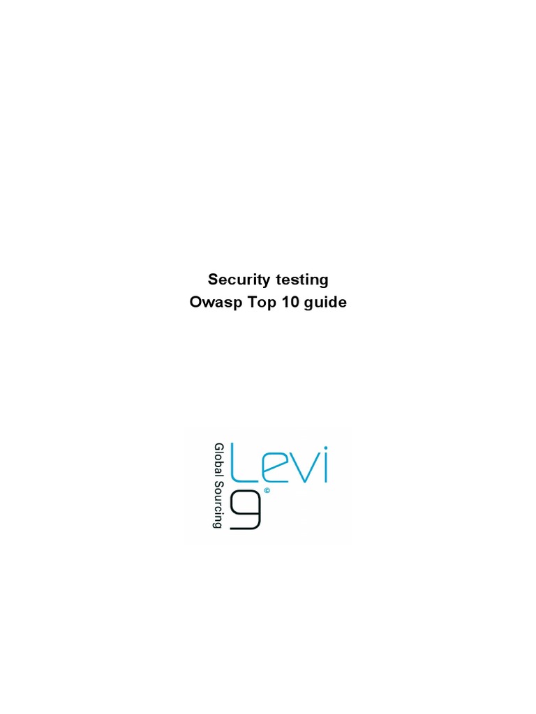 Security Testing By Owasp Top 10 Pdf Transport Layer Security