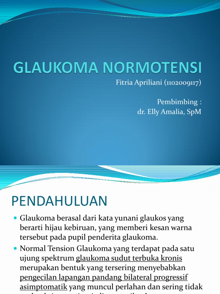 Glaukoma Normotensi | PDF