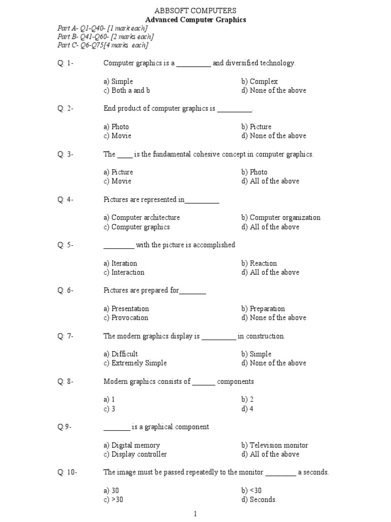 Advanced Computer Graphics Concepts Explained | PDF | Computer Hardware ...