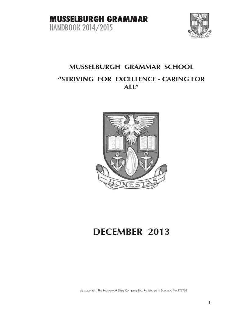 Musselburgh Grammar School Handbook 2014/2015 | PDF | Curriculum | Sweater