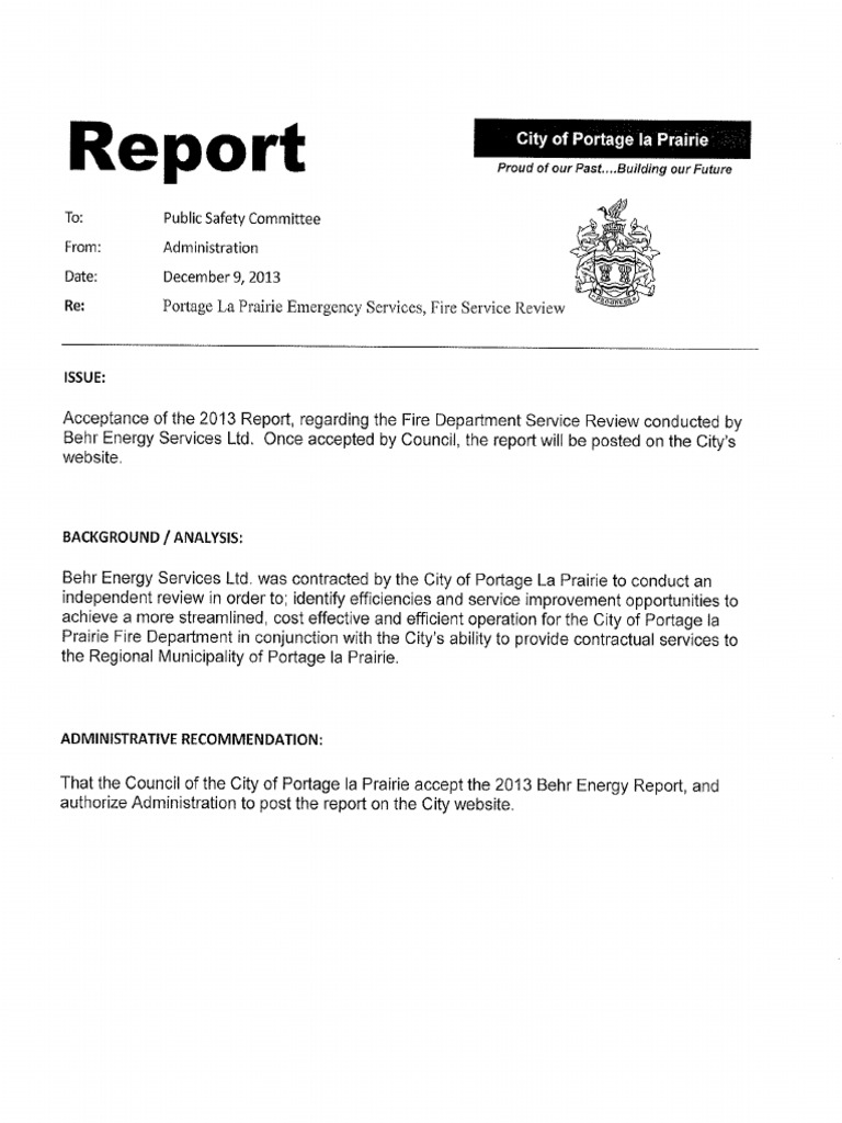 City of Portage Fire Department Review | PDF