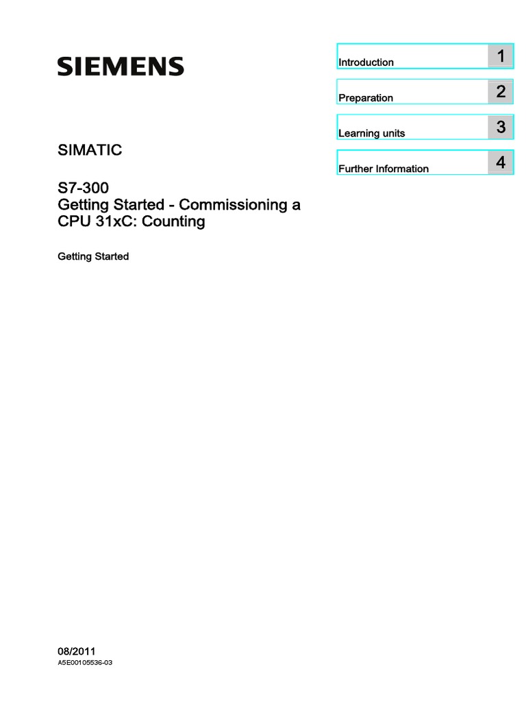 Siemens S7-300 Getting Started - Commissioning A CPU 31xC | Download ... Siemens S7-300 Getting Started - Commissioning A CPU 31xC | Download ...