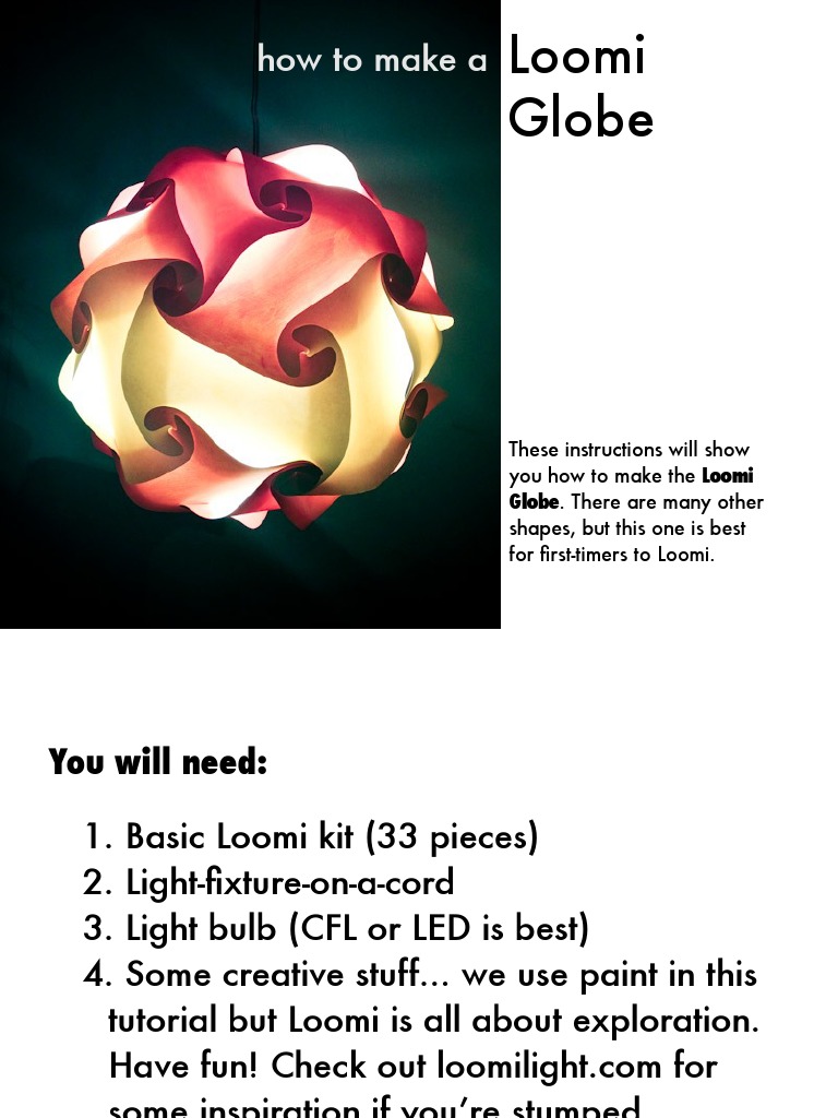 Loomi Instructions | PDF | Art Media | Arts (General)