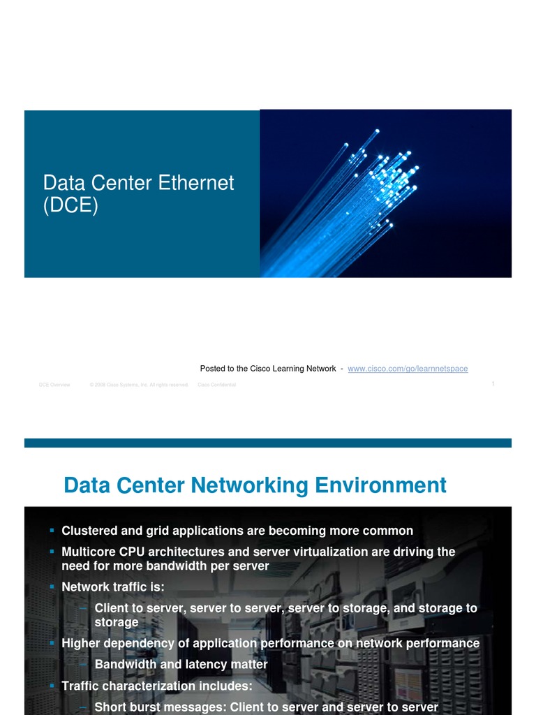 Data Center Ethernet Overview 25oct08 | PDF | Ethernet | Computer Network