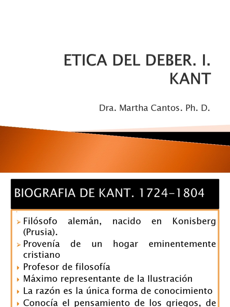 Etica Del Deber. Kant. Clases | Moralidad | Immanuel Kant