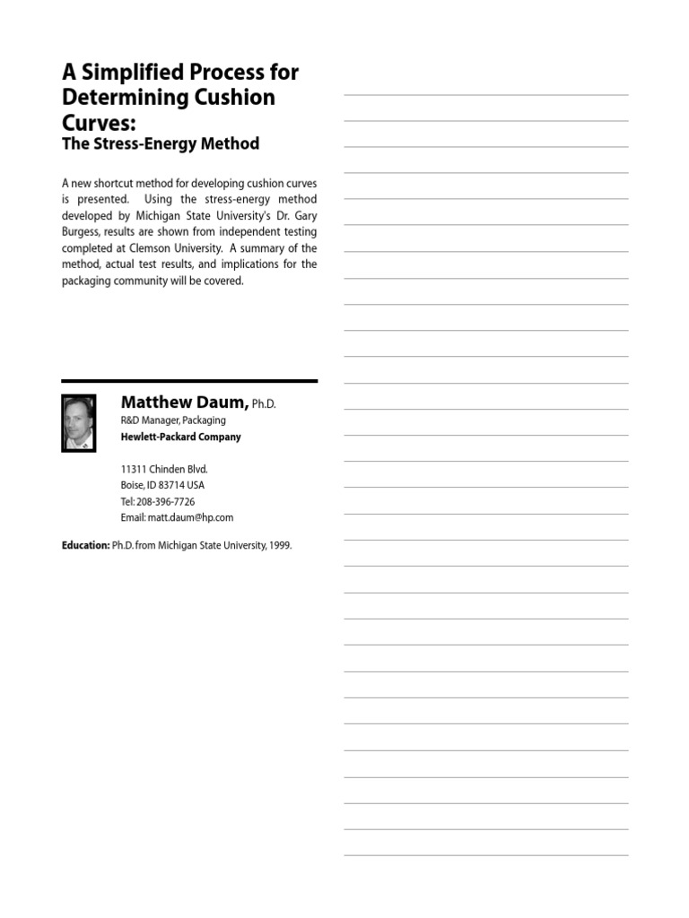 Stress-Energy Method for Cushion Curves | PDF | Stress (Mechanics ...