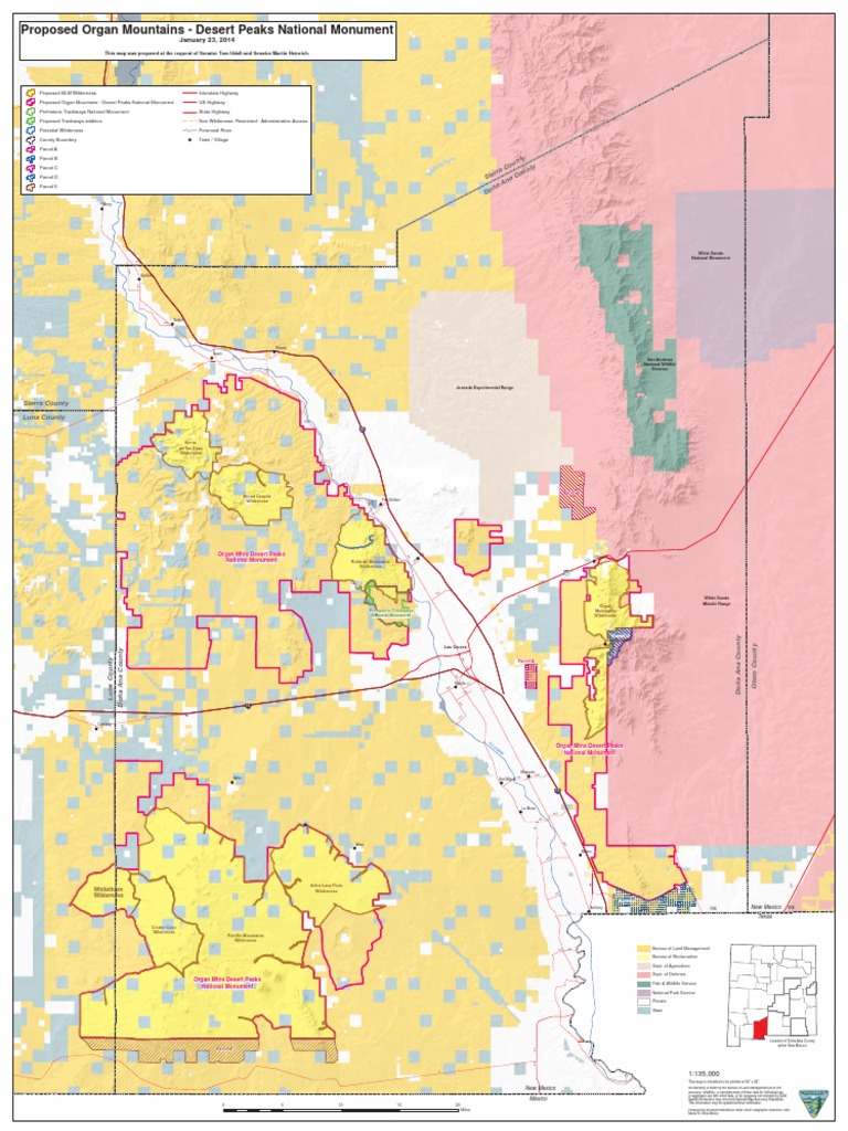 Overview Map of the Proposed Organ Mountains - Desert Peaks National ...