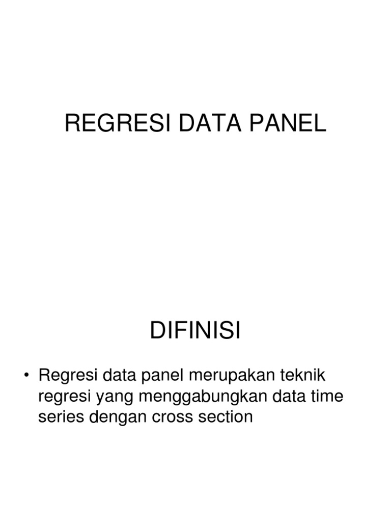 Regresi Data Panel | PDF