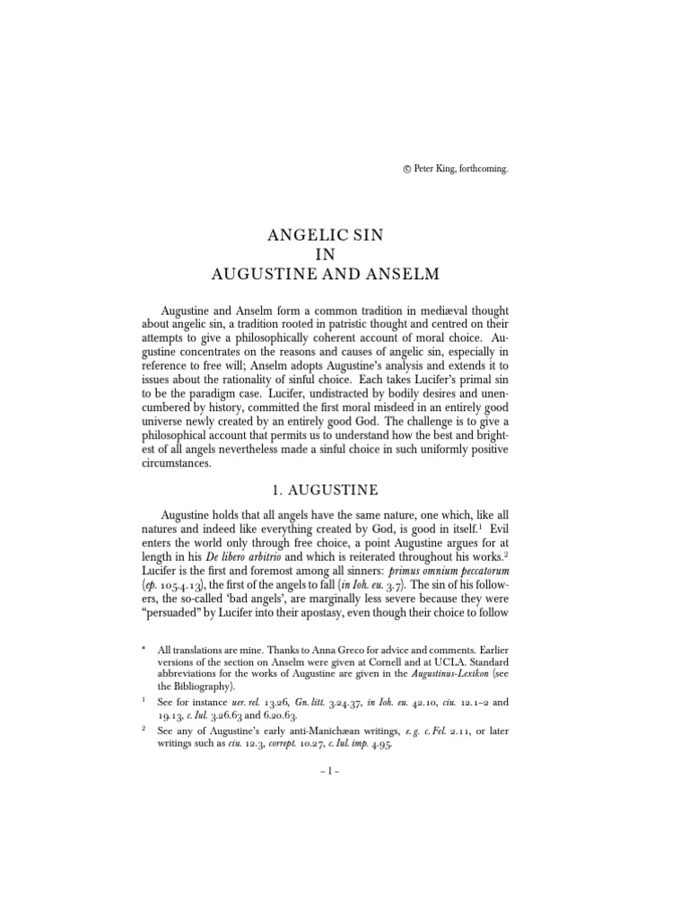 Angelic Sin | PDF | Philosophy