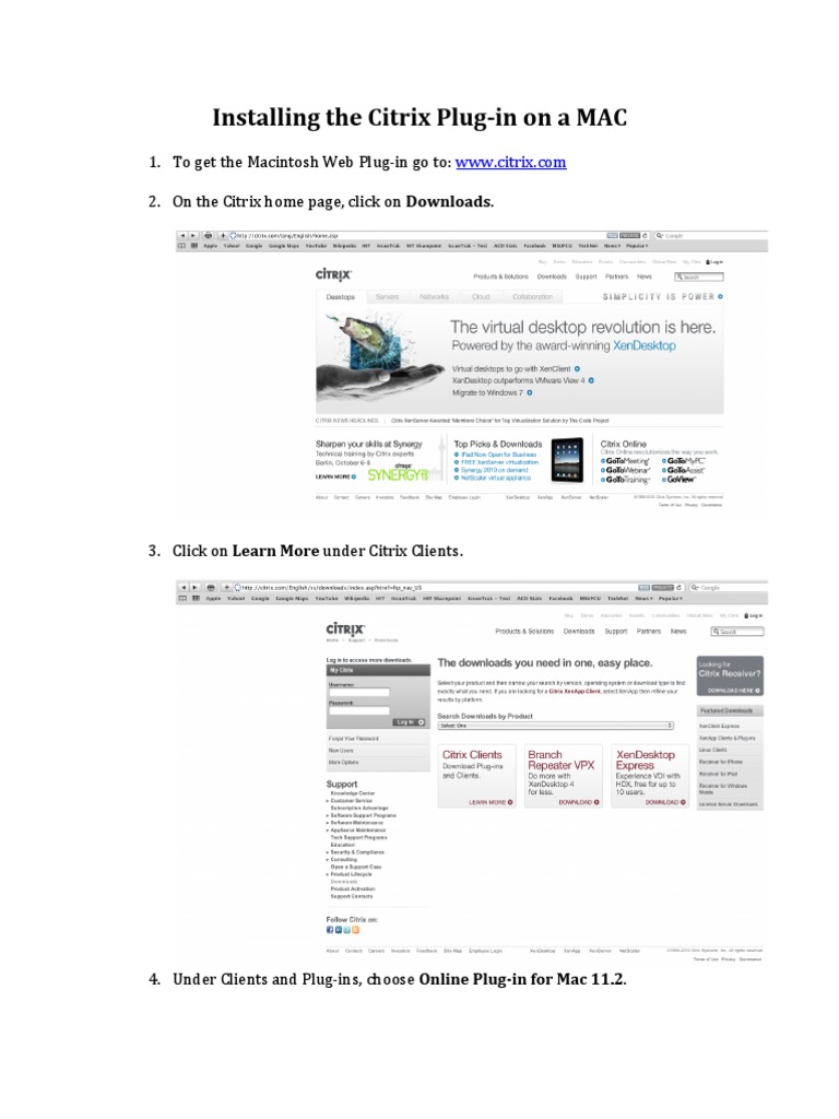 Install Citrix Plug-in on Mac | PDF | Business