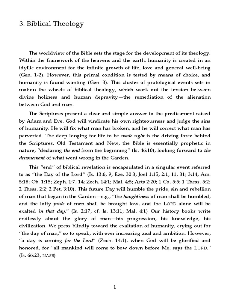 03 - Chapter 3 - Biblical Theology | PDF | Christian Eschatology ...