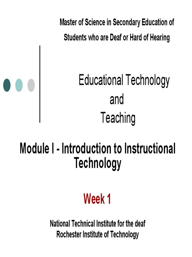 Module-I Introduction To Instructional Technology PDF | PDF ...