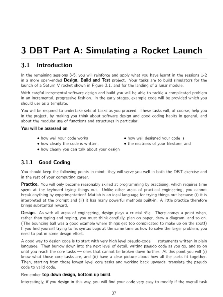Rocket Simulation With Matlab Code Rocket Thrust 7101