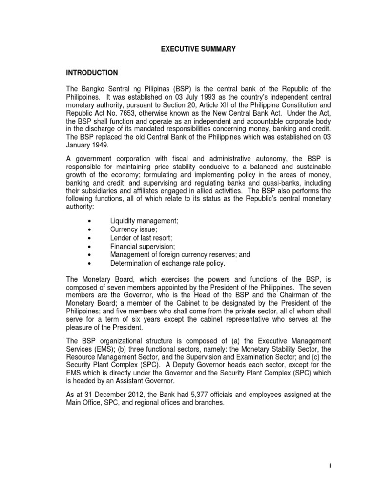 BSP as Lender of Last Resort: 2012 Audit | PDF | Government | Economics