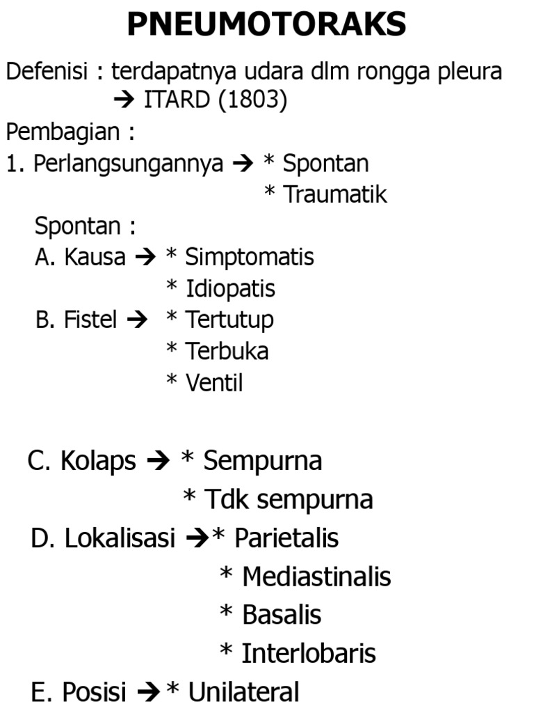 Pneumotoraks | PDF | Sejarah