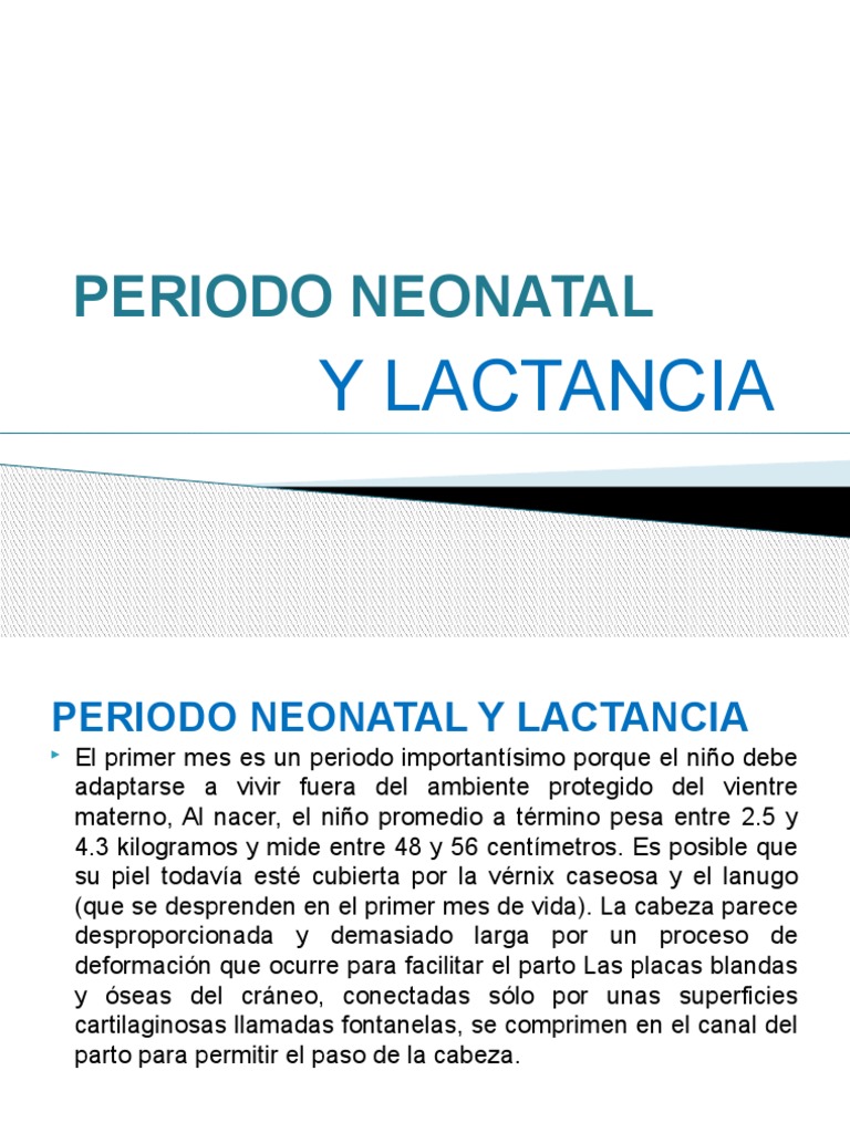 Periodo Neonatal | PDF | Infantes | Parto