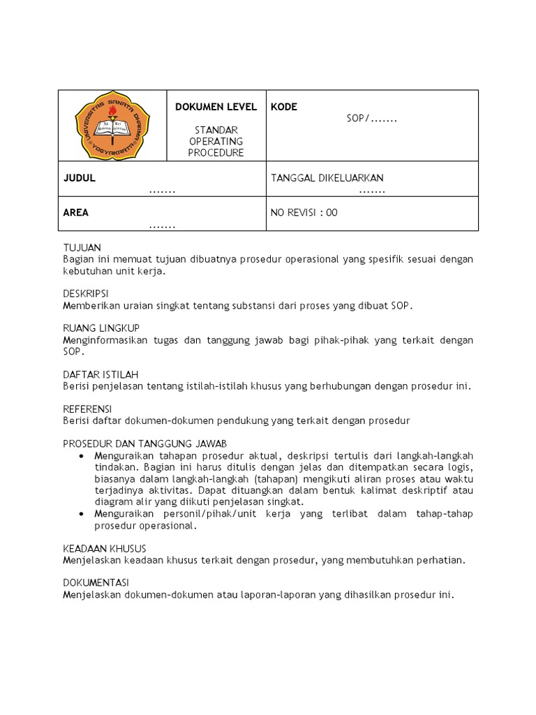 Contoh SOP | PDF
