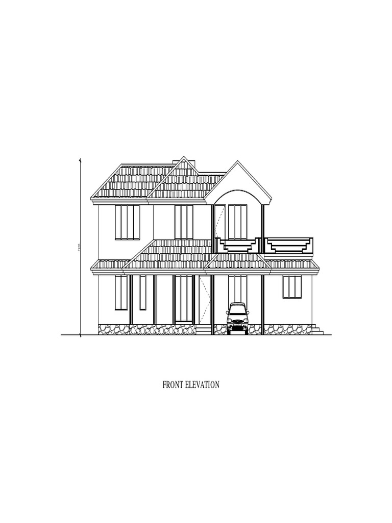 Front Elevation Architectural Drawing | PDF