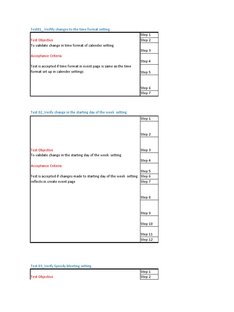 Calendar Settings Test Cases | PDF | Cyberspace | Communication