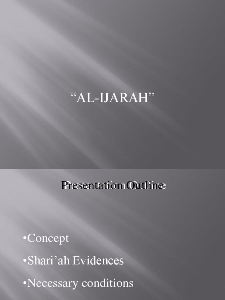 Ijarah | PDF | Lease | Islamic Banking And Finance