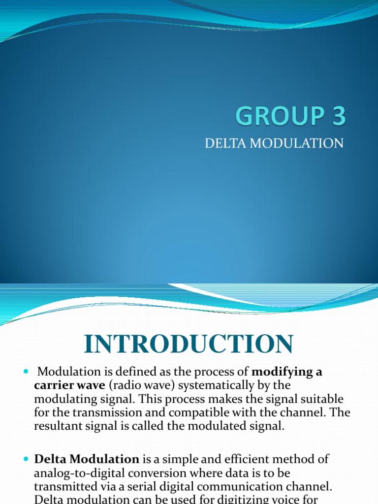 GP3 (Delta Modulation) | PDF | Modulation | Data Transmission