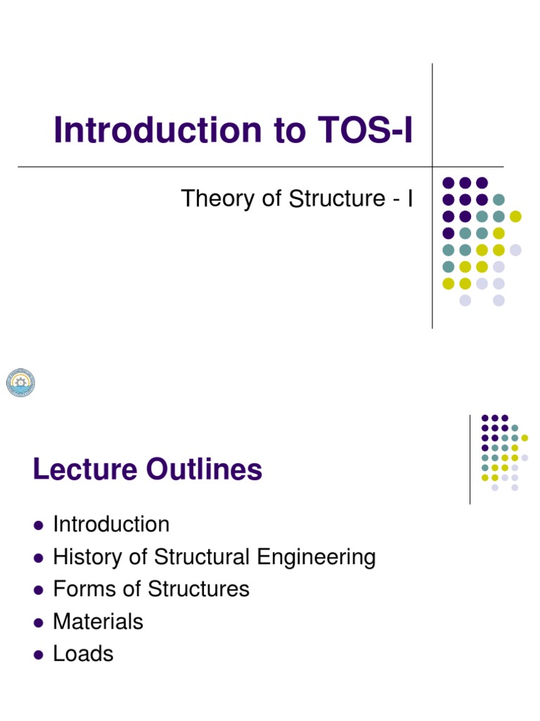 01 Introduction To Theory of Structures | PDF | Truss | Beam (Structure)