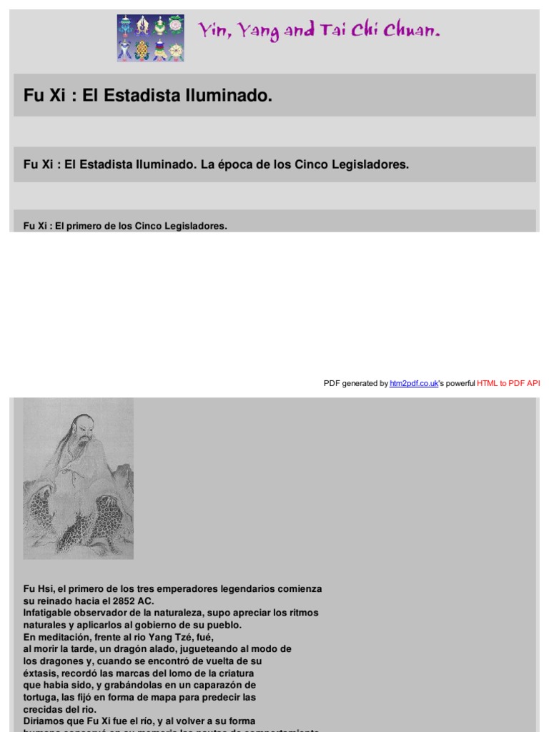01 Fu Hsi | PDF | Tai Chi | Yin y yang