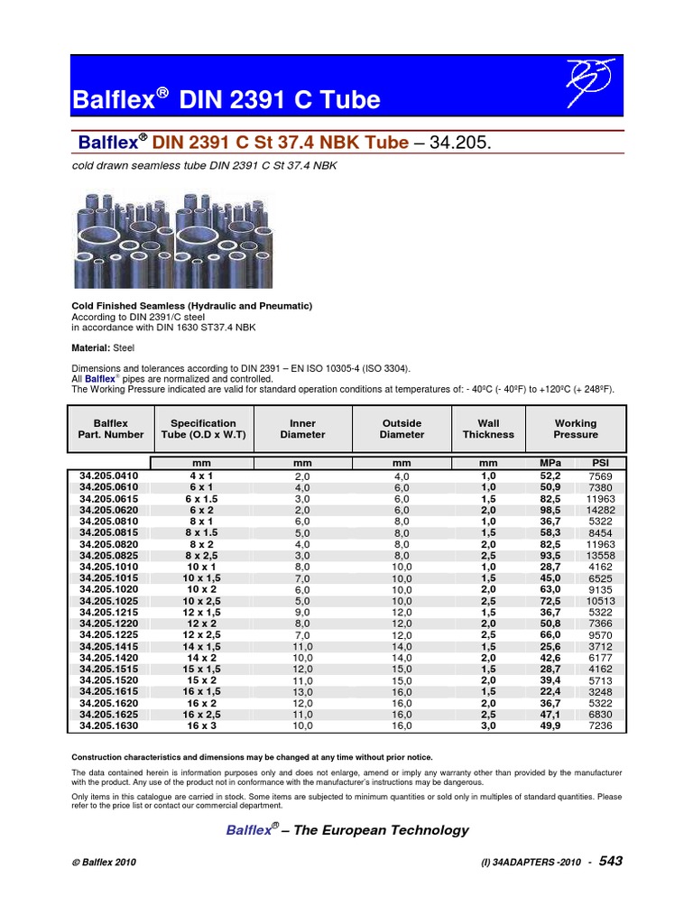 Cold Drawn Seamless Tube DIN 2391 C ST 37.4 NBK | PDF | Pipe (Fluid Conveyance) | Building Materials