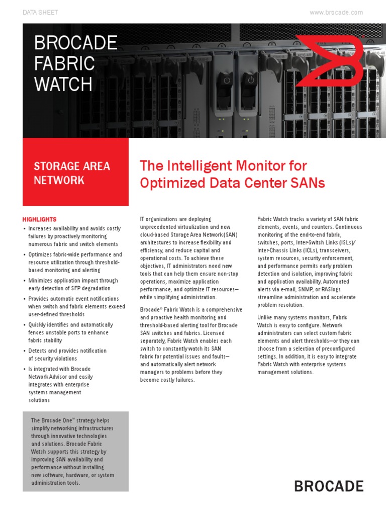 Brocade Fabric Watch | PDF | Computer Network | Cloud Computing