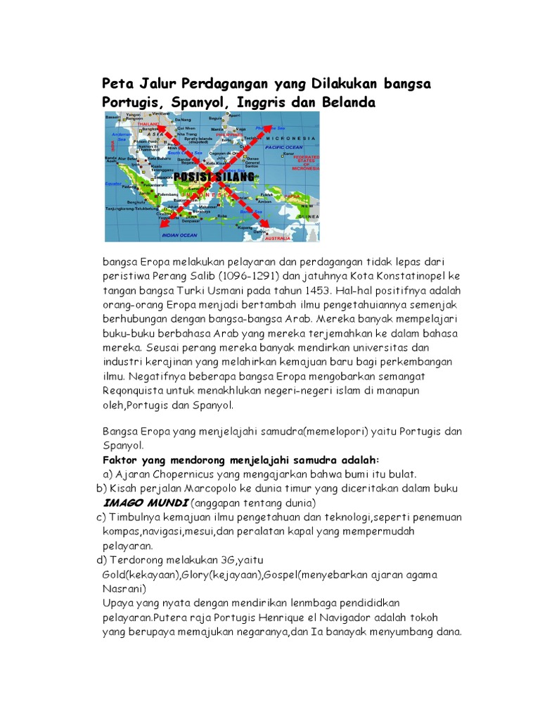 Peta Jalur Perdagangan Yang Dilakukan Bangsa Portugis | PDF