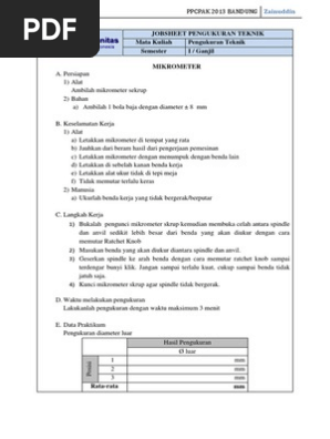 Jobsheet Penggunaan Alat Ukur, 43% OFF | brunofuga.adv.br