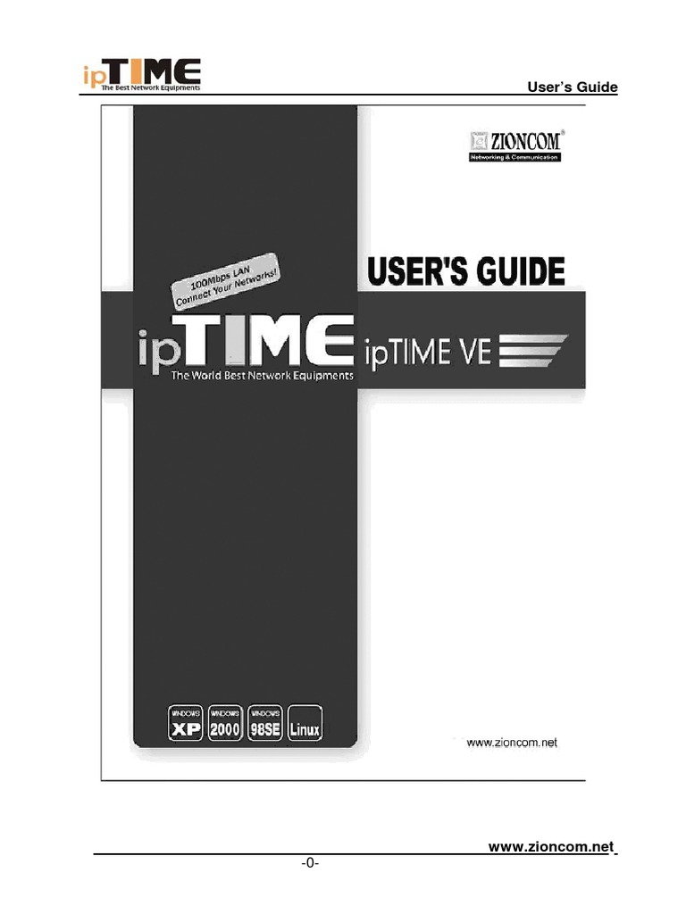 IP Router IPTIME VE User Guide | PDF | Ip Address | Gateway ...