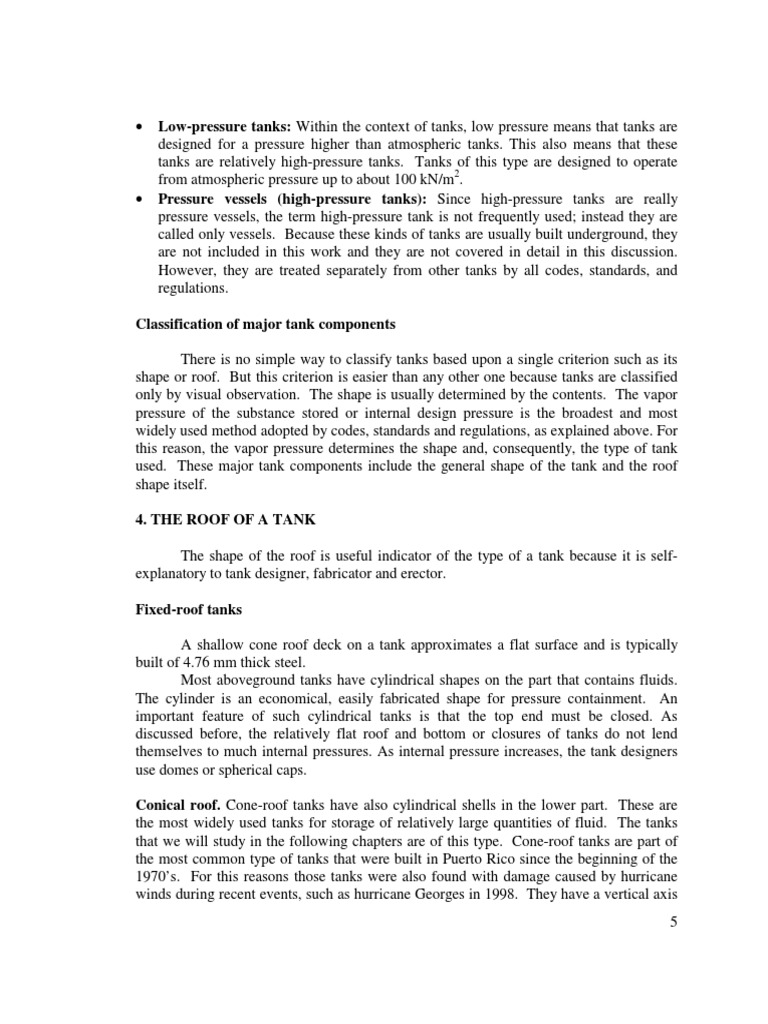 Classification of Major Tank Components | PDF | Pressure | Tanks