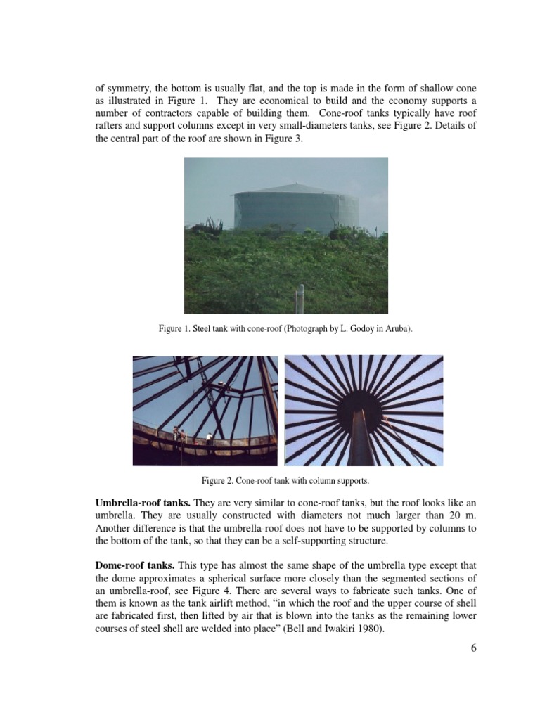 Umbrella-Roof Tanks. They Are Very Similar To Cone-Roof Tanks, But The ...