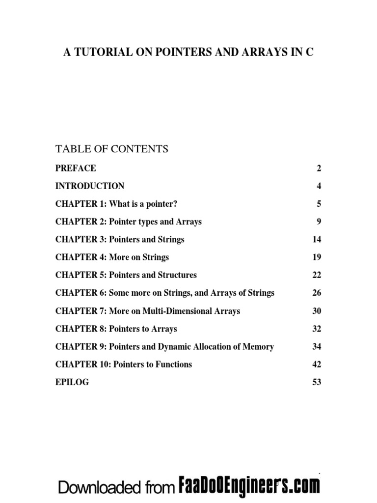 A Tutorial On Pointers and Arrays in C | PDF | Pointer (Computer Programming) | Data Type