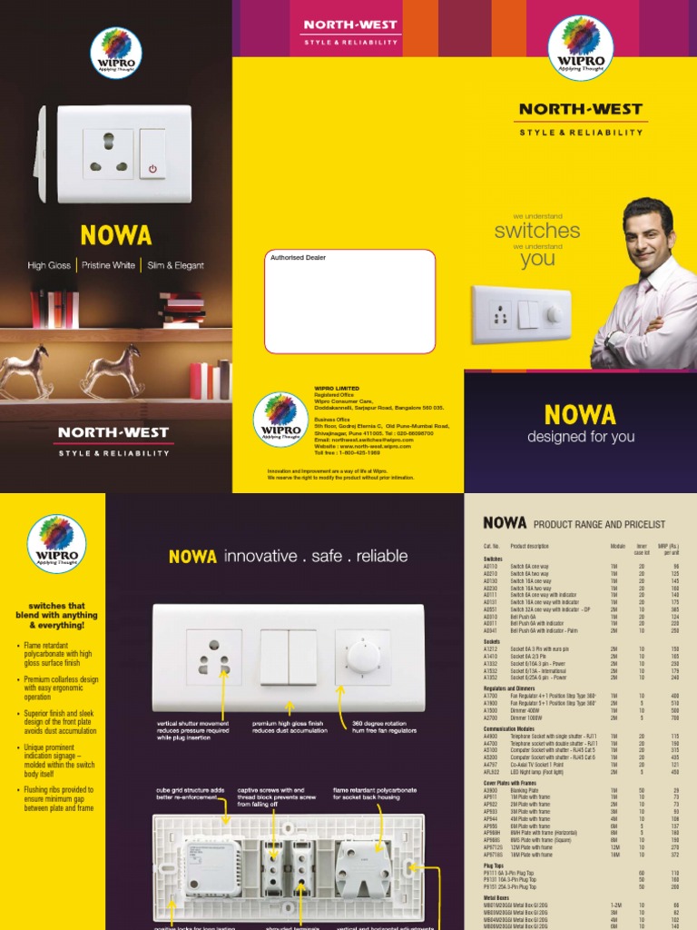 NOWA Price List | PDF | Ac Power Plugs And Sockets | Electrical Components