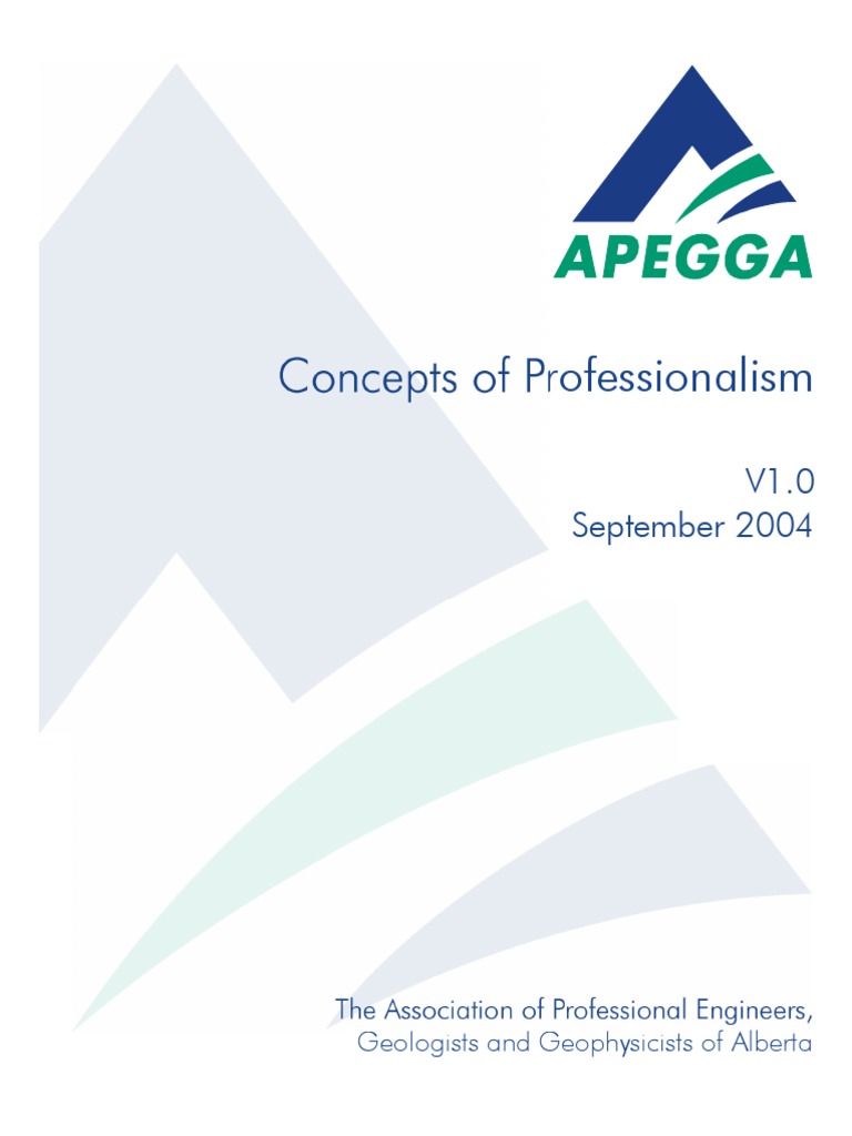 Concepts of Professionalism - September 2004 | Download Free PDF ...