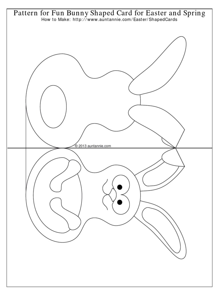 Bunny Shaped Card Pattern | PDF