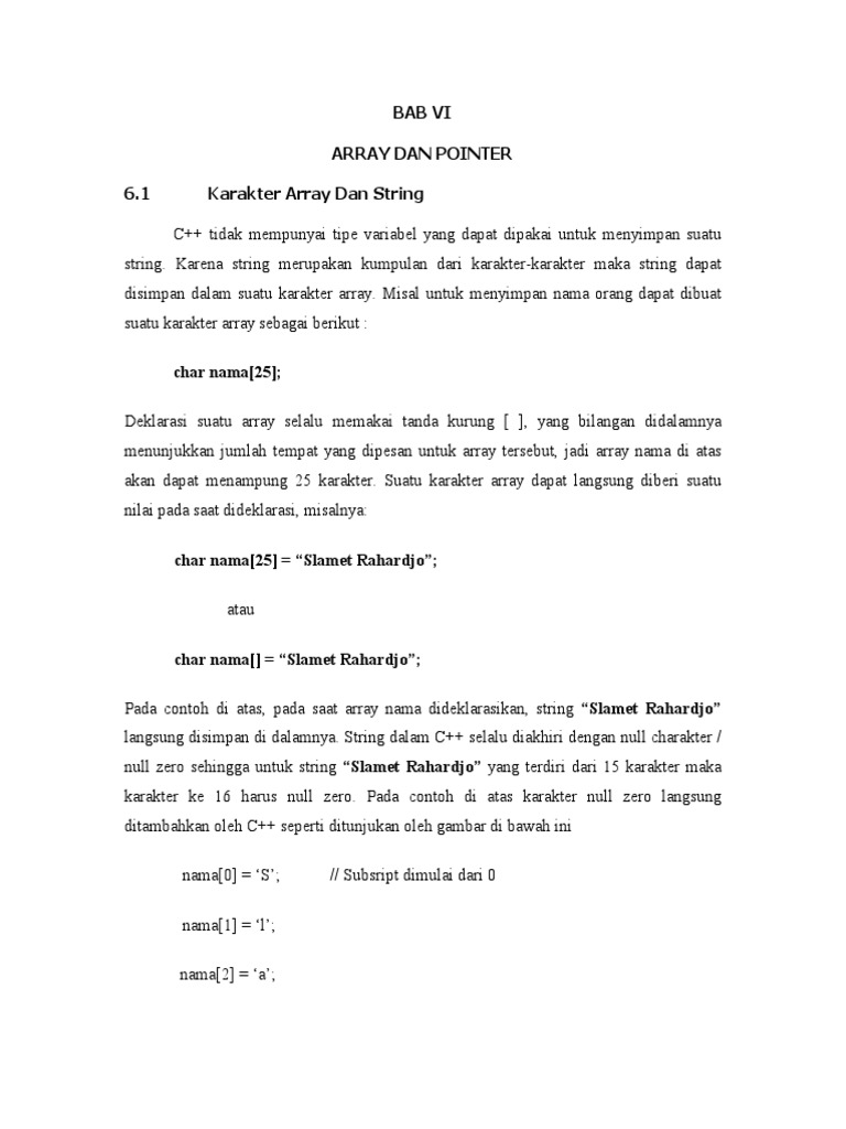 Array Dan Pointer Di C++ | PDF