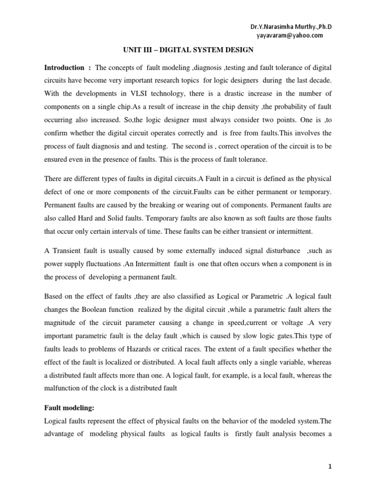 UNIT III-Digital System Design | PDF | Cmos | Digital Electronics