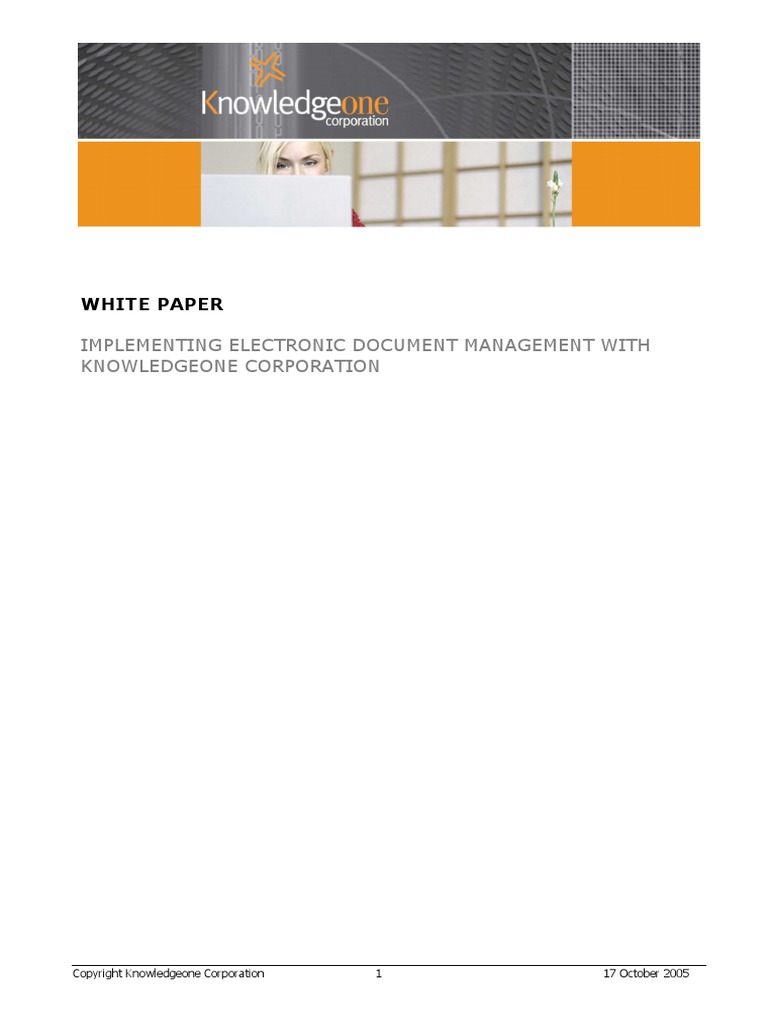 4 - Implementing Electronic Document Management | PDF | Image Scanner | Specification (Technical ...