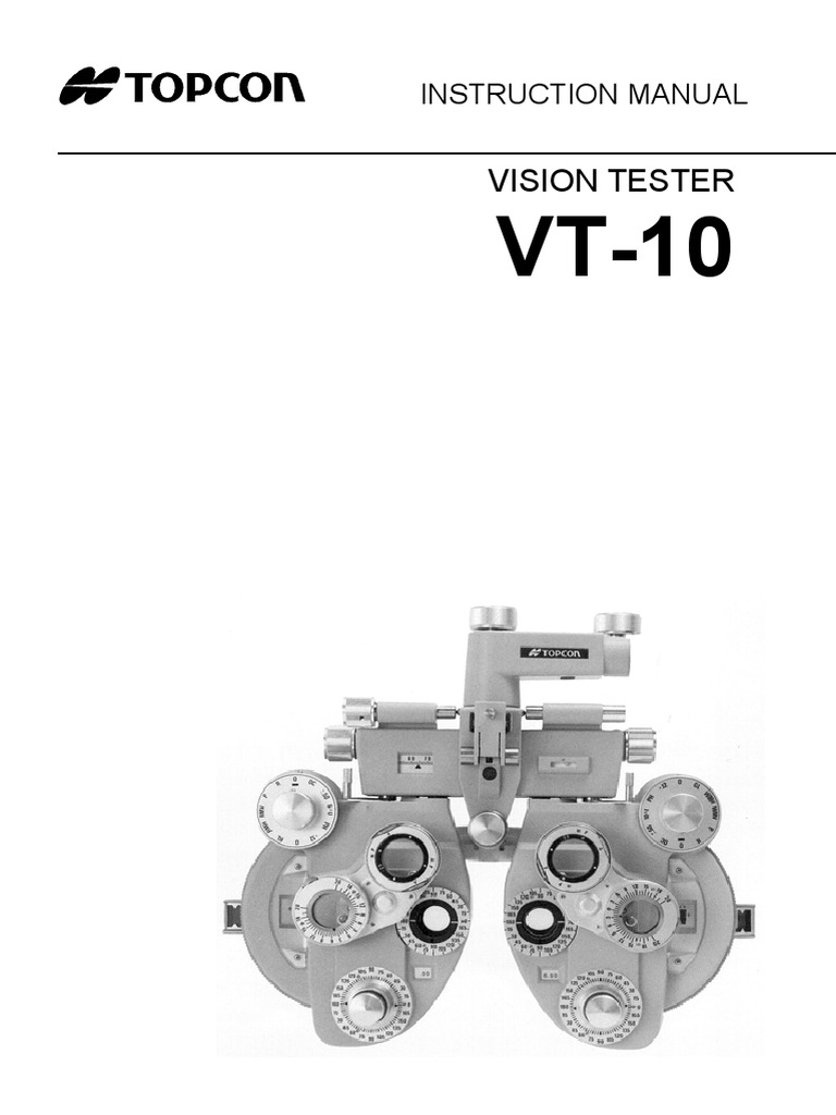 VT 10 InstructionManual | PDF | Visual Acuity | Vision