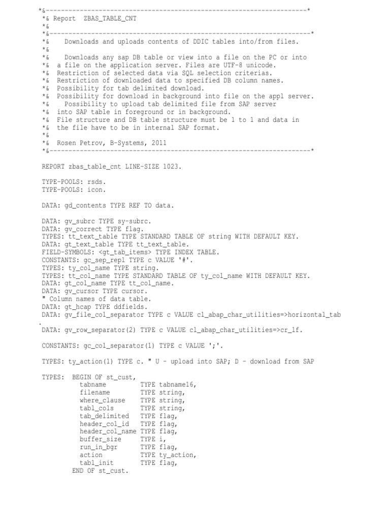 Upload Conteudo Tabela DDIC | PDF | Database Index | String (Computer Science)