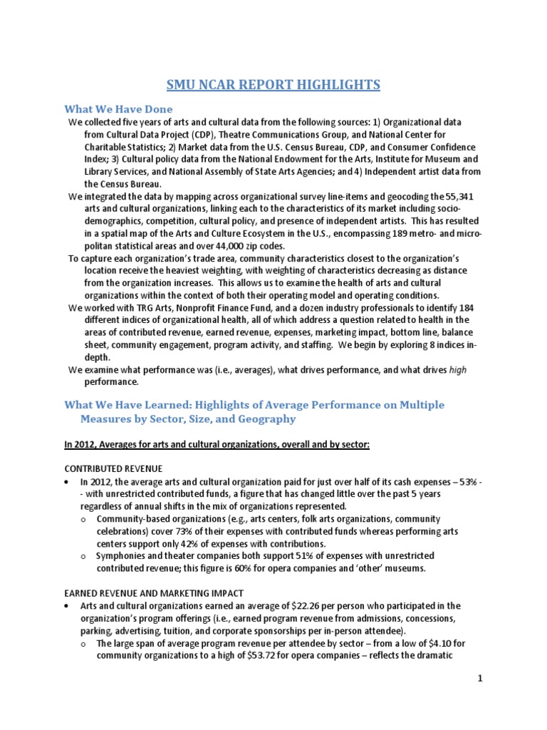 NCAR Press Kit: NCAR Report Highlights | PDF | Government Budget ...